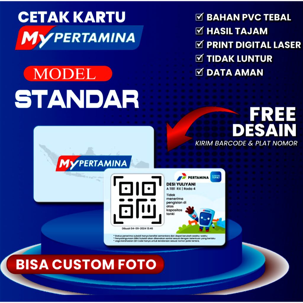 Jual Cetak My Pertamina Kartu My Pertamina Bahan Tebal Anti Luntur Bisa Custom Foto | Shopee ...