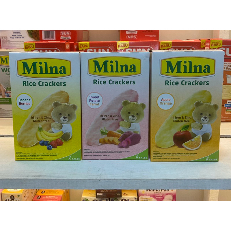 Jual MILNA Rice Crackers 20gr | Krakers Beras | Cemilan Mpasi Bayi ...