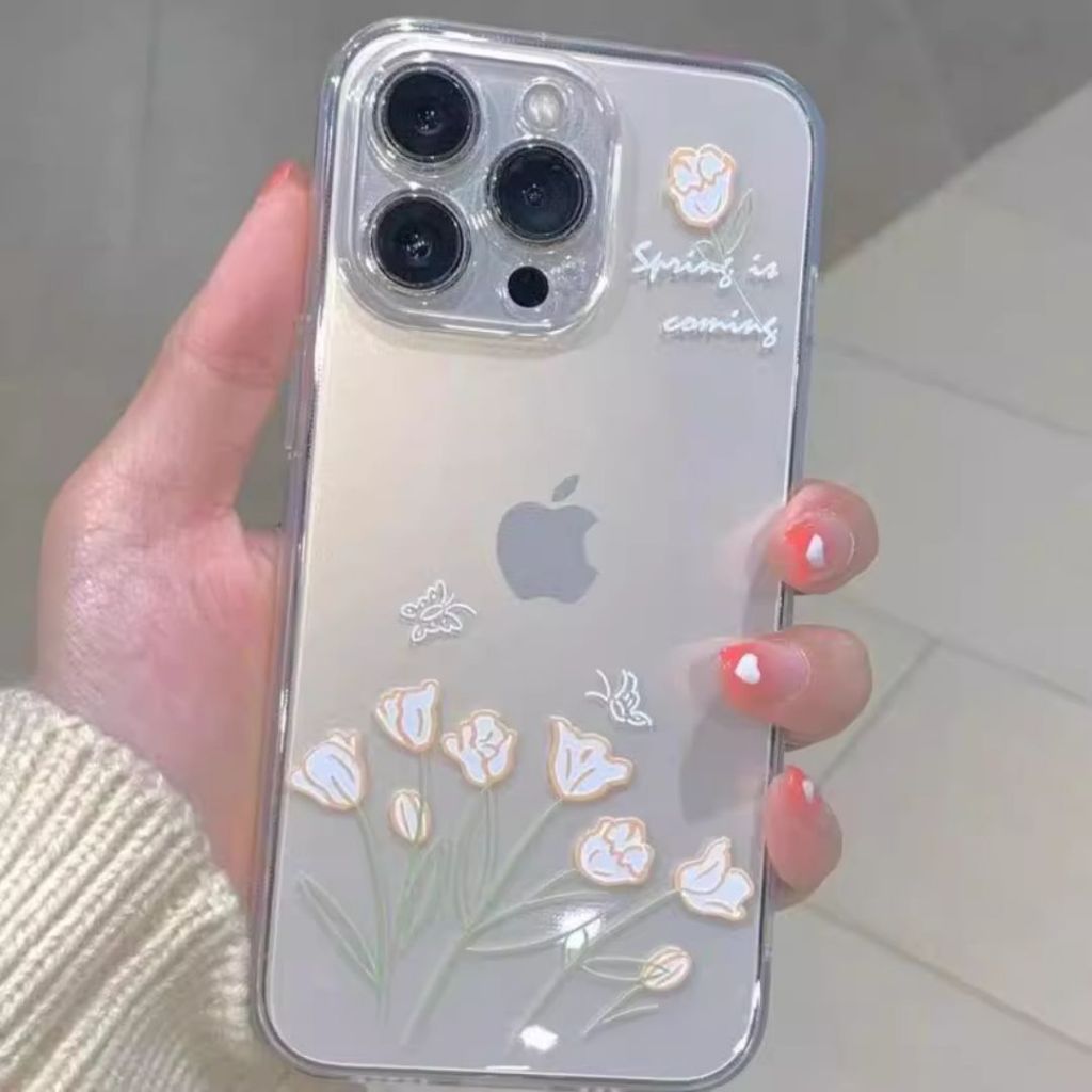 Jual CASE IPHONE spring flower printing motif bunga casing hp handphone ...
