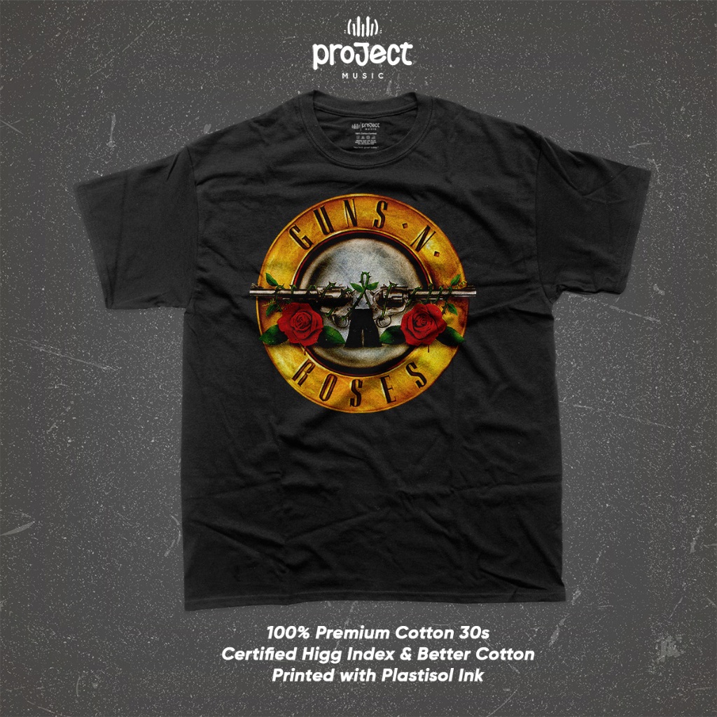 Jual Kaos Band Keren | Kaos Musik | Guns N' Roses Skull Bullet Logo ...