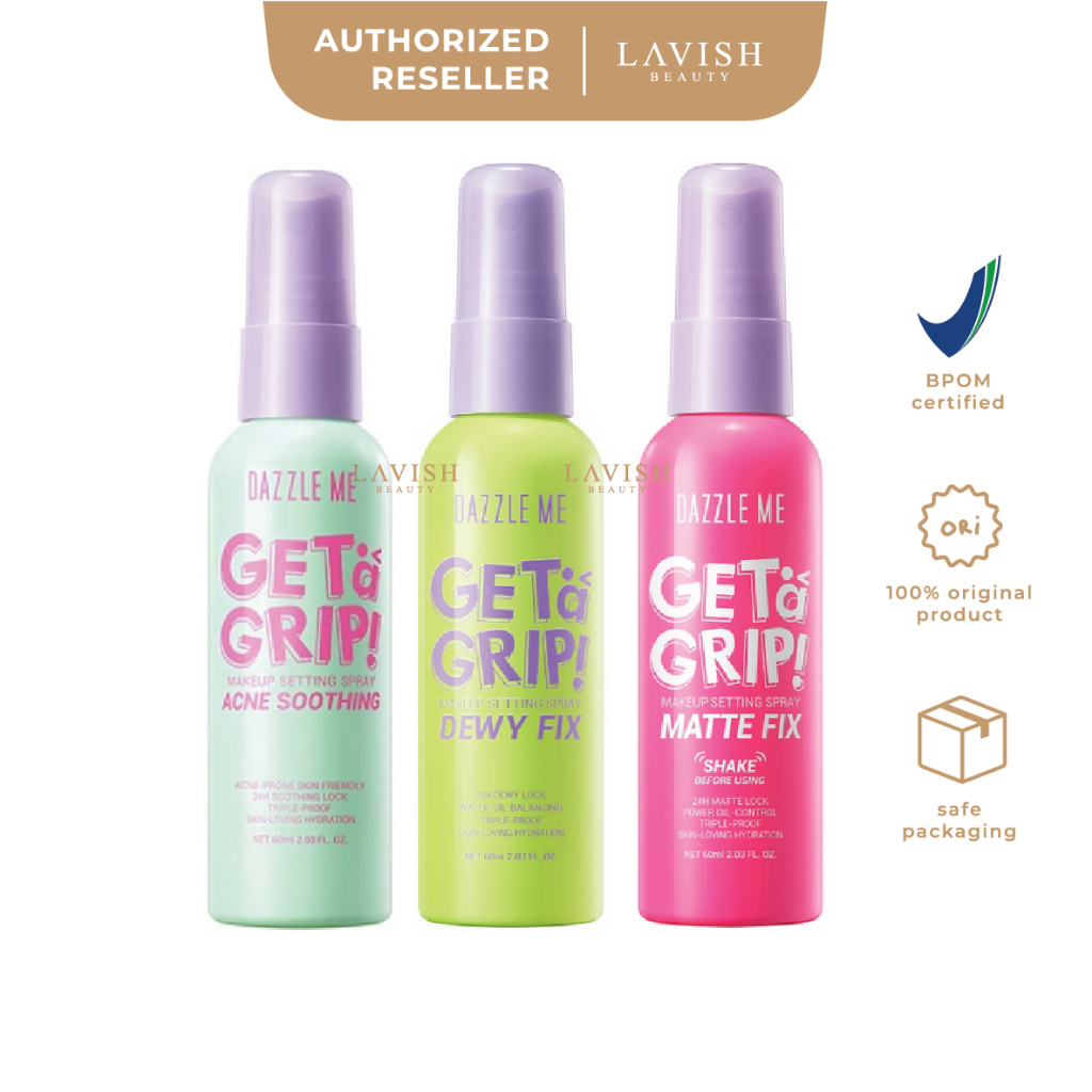 Jual DAZZLE ME Get a Grip! Makeup Setting Spray Dewy // Matte // Acne ...
