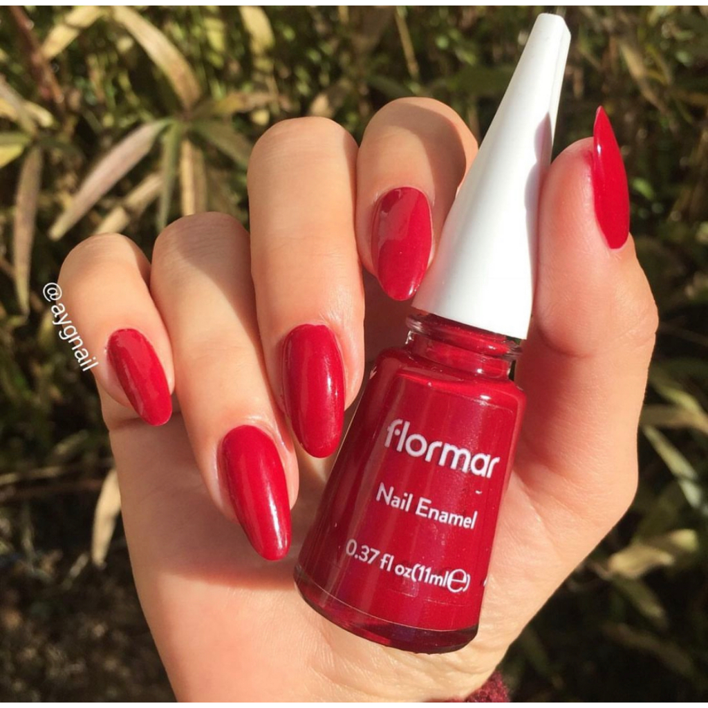 Jual 406 DARK RED - NAIL POLISH FLORMAR NEW FORMULA MAXI BRUSH ORIGINAL TURKI - KUTEK FLORMAR ...