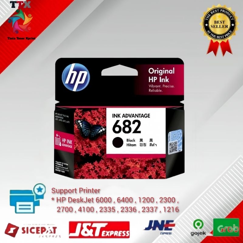 Jual Tinta Printer HP Original 682 Black&Warna Tri Colour for Printer ...