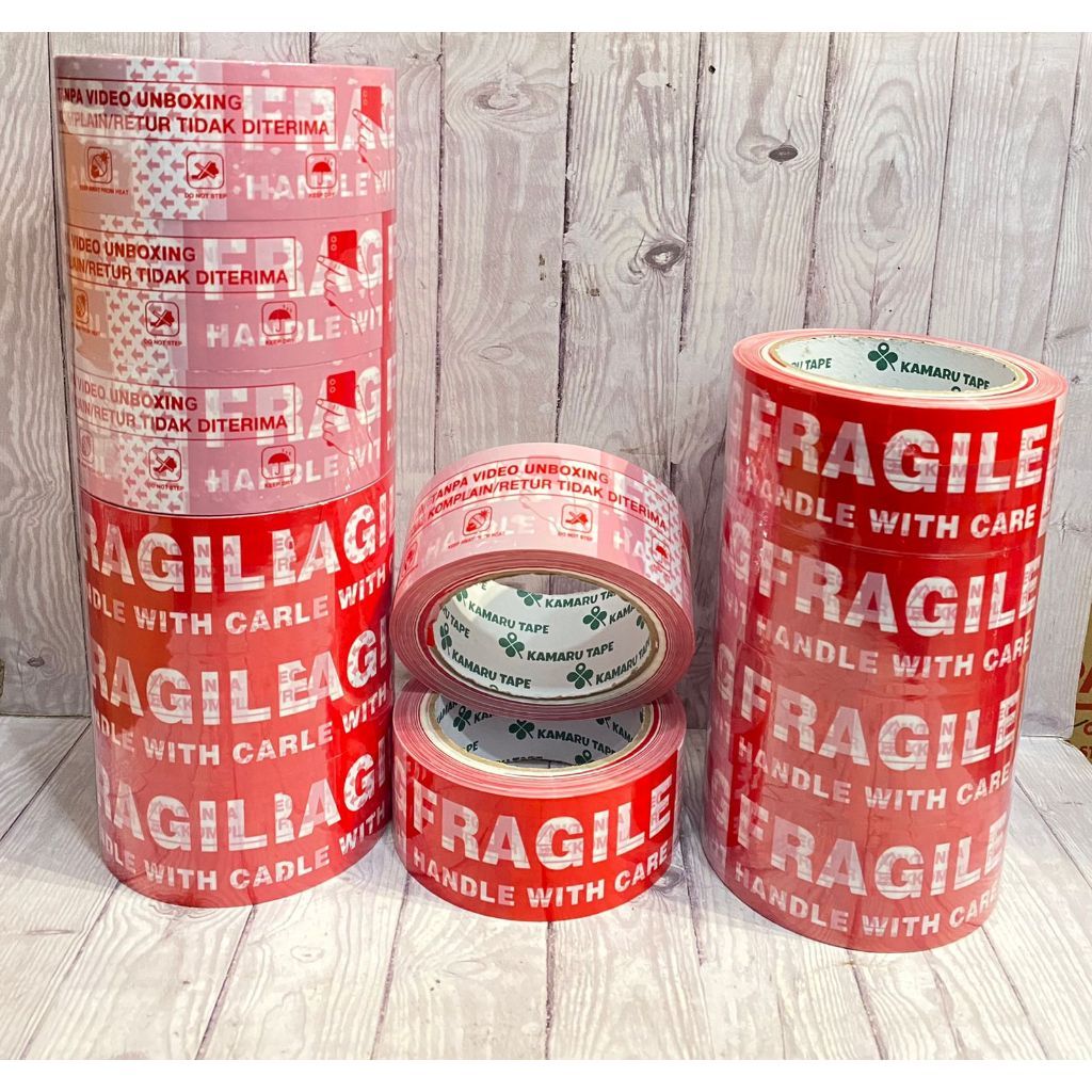 Jual Lakban fragile unboxing 45mm x 100y | Shopee Indonesia