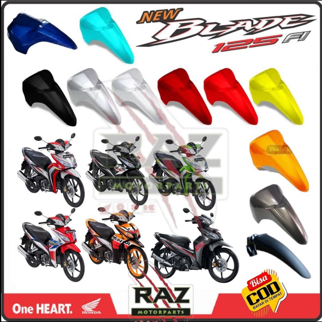 Jual Slebor Spakbor Depan & Belakang Honda Blade New 110 125 Karbu Fi ...