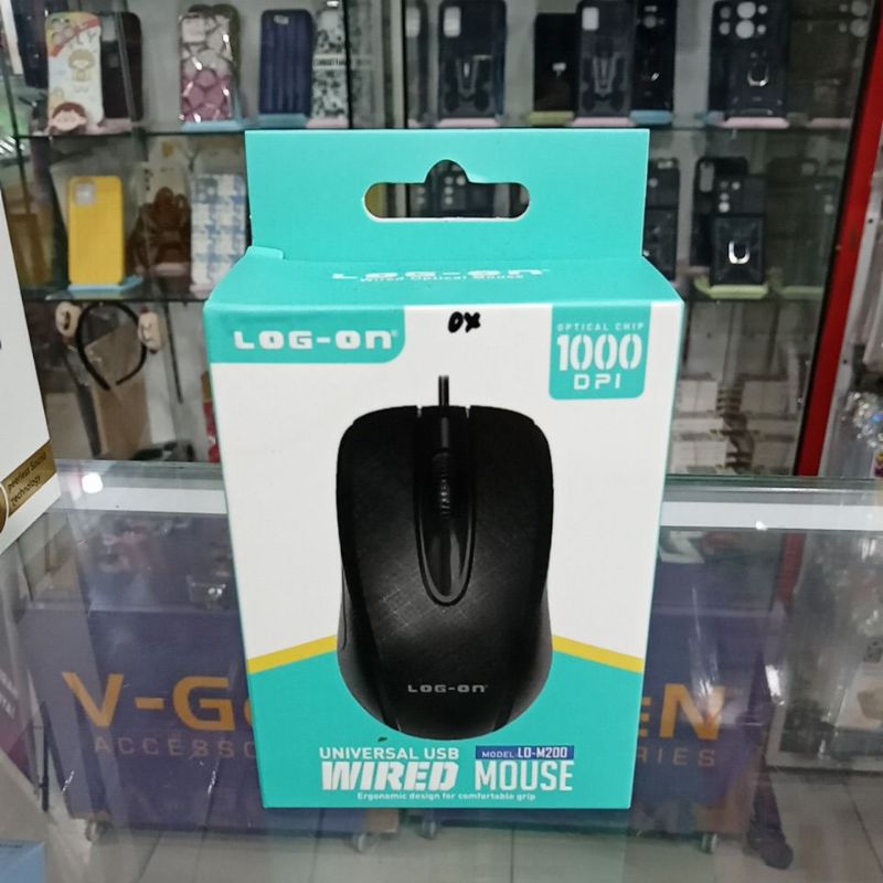 Jual LOG-ON LO-M200 UNIVERSAL USB WIRED MOUSE | Shopee Indonesia