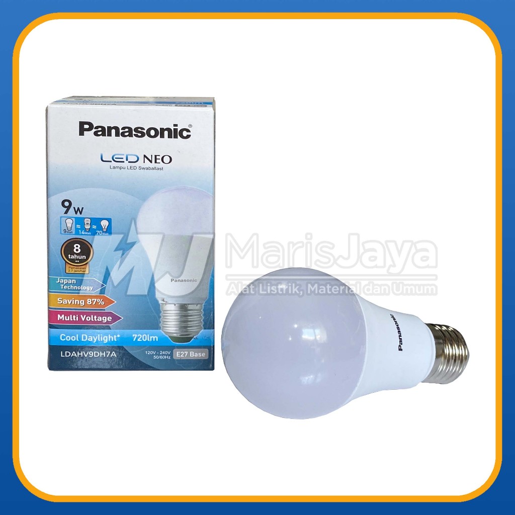 Jual Lampu LED PANASONIC Neo 9 Watt (Cool Daylight/ Putih) | Shopee ...