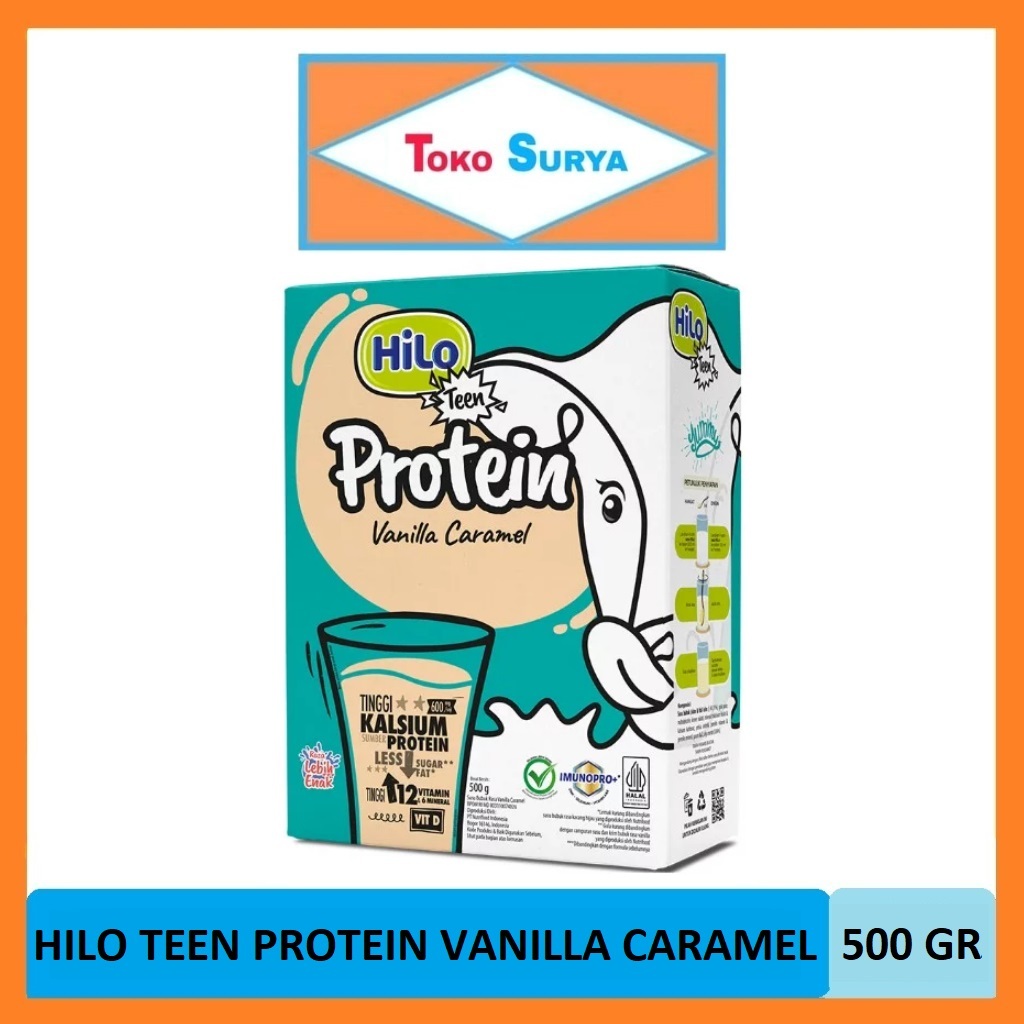 Jual Hilo Teen Protein Vanilla Caramel Susu Bubuk Kalsium & Protein ...