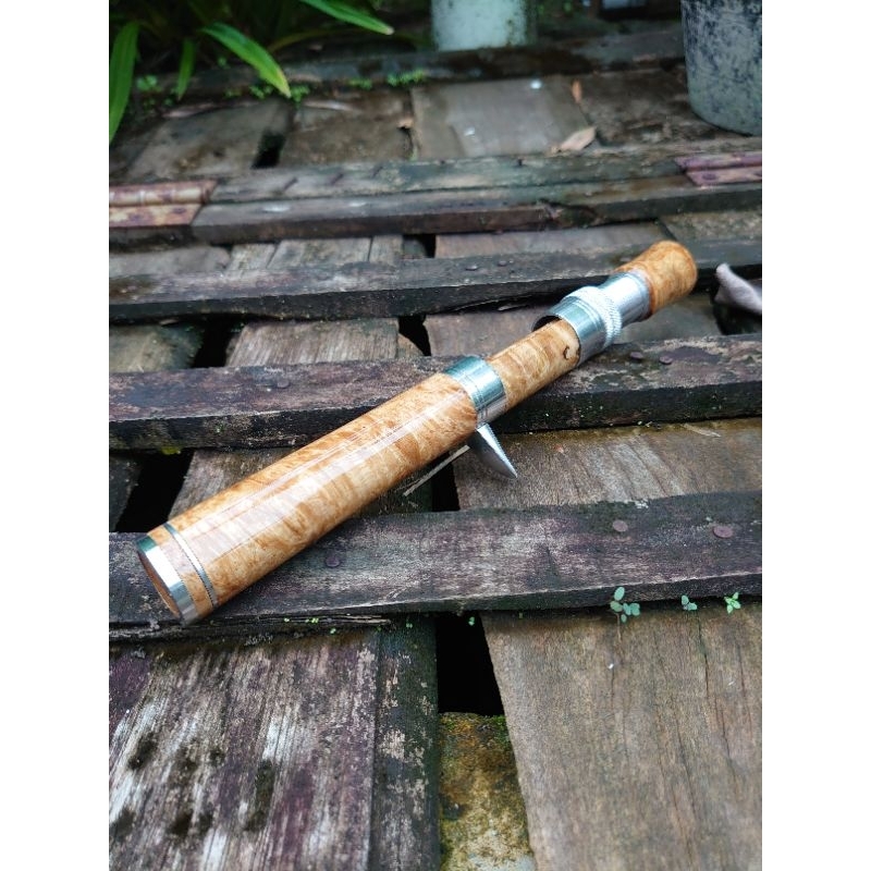 Jual Handle Joran Stream Rod Handle Wood Burl Amboyna [READY STOCK ...