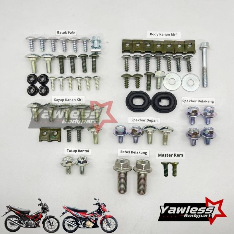 Jual BAUT FULLSET SATRIA FU 150 / BAUT FULL BODY LENGKAP SATRIA FU 150 ...
