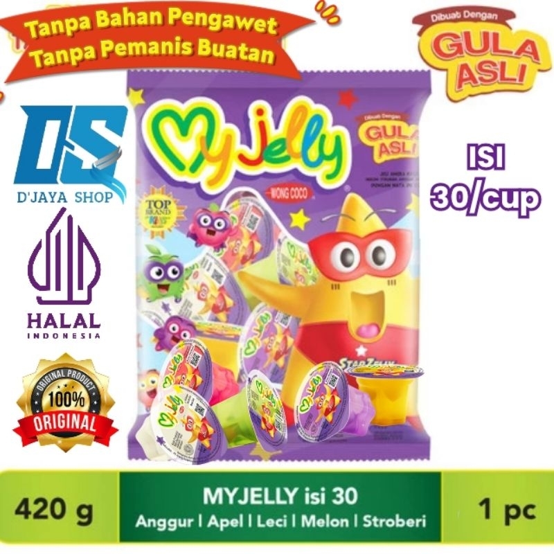 Jual My Jelly Wong Coco | Jelly Aneka Rasa Buah (30 Cups × 14g ...