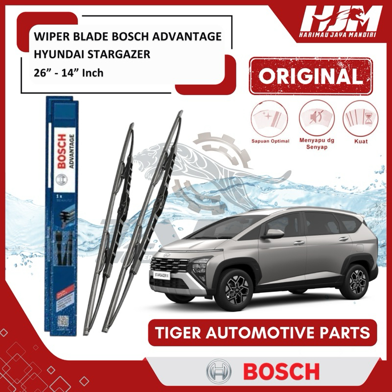 Jual Wiper Blade Bosch Advantage - Karet Pembersih Kaca Mobil Hyundai Stargazer | Shopee Indonesia