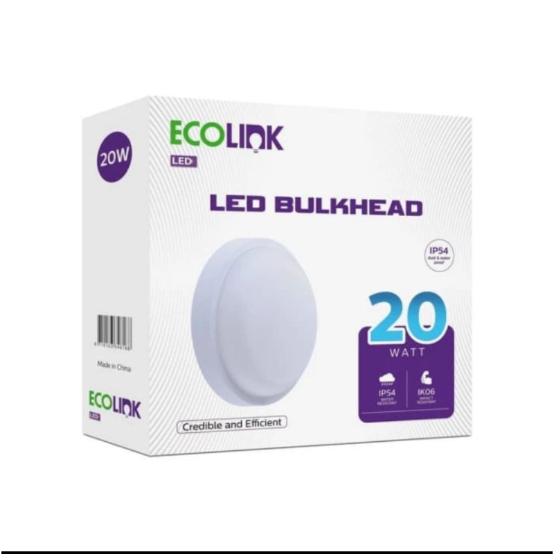Jual Lampu LED BulkHead / Ceiling Lamp 20W / 20 watt IP54 Ecolink BH007 ...