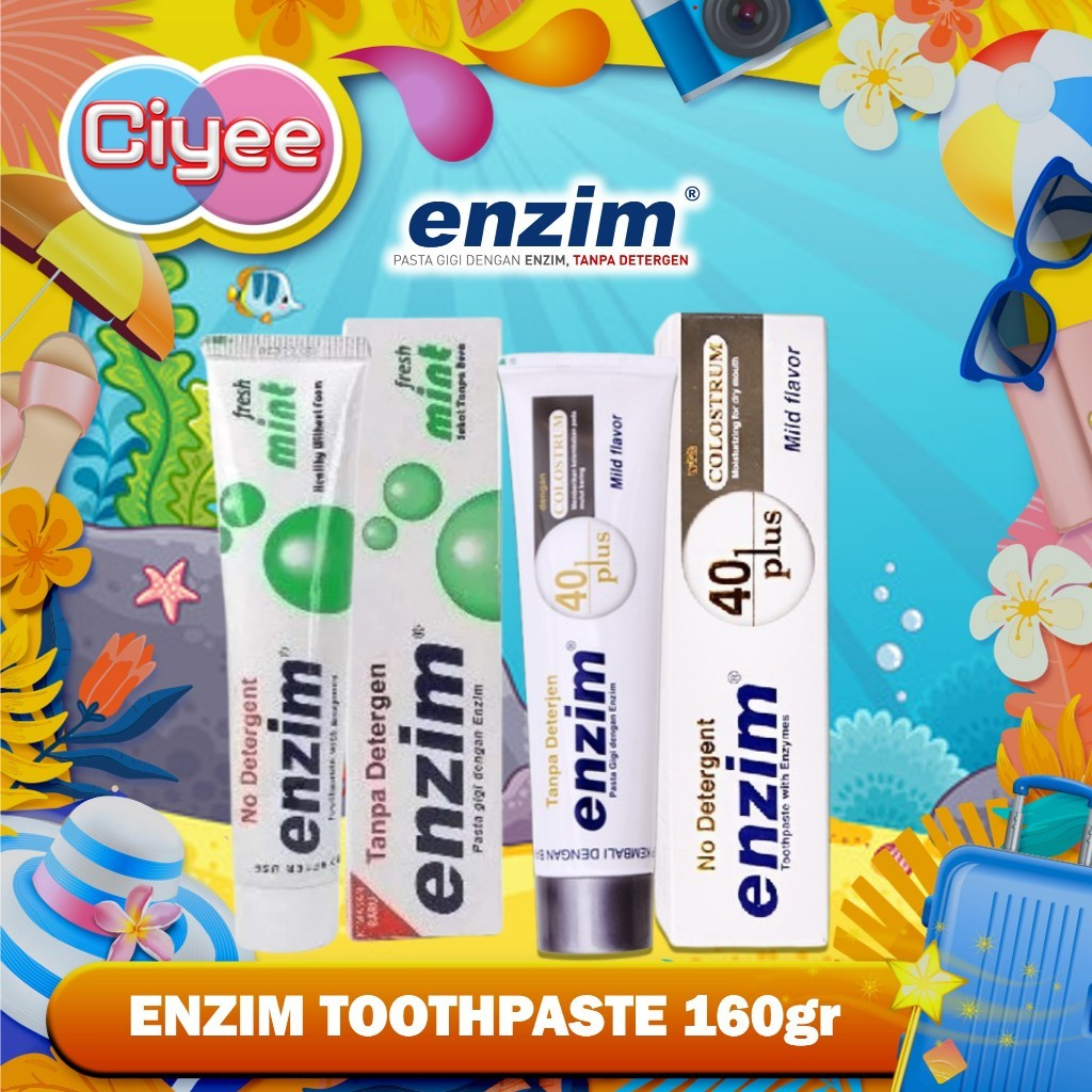 Jual Enzim Pasta Gigi 160gr - Fresh Mint - 40 Plus - Toothpaste - Odol ...