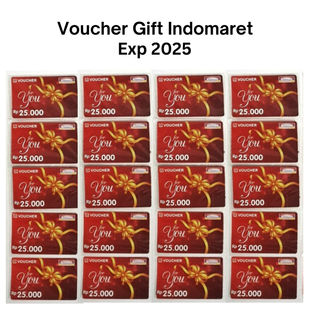 Jual VOUCHER FISIK INDOMARET GIFT CARD 25 RIBU | Shopee Indonesia