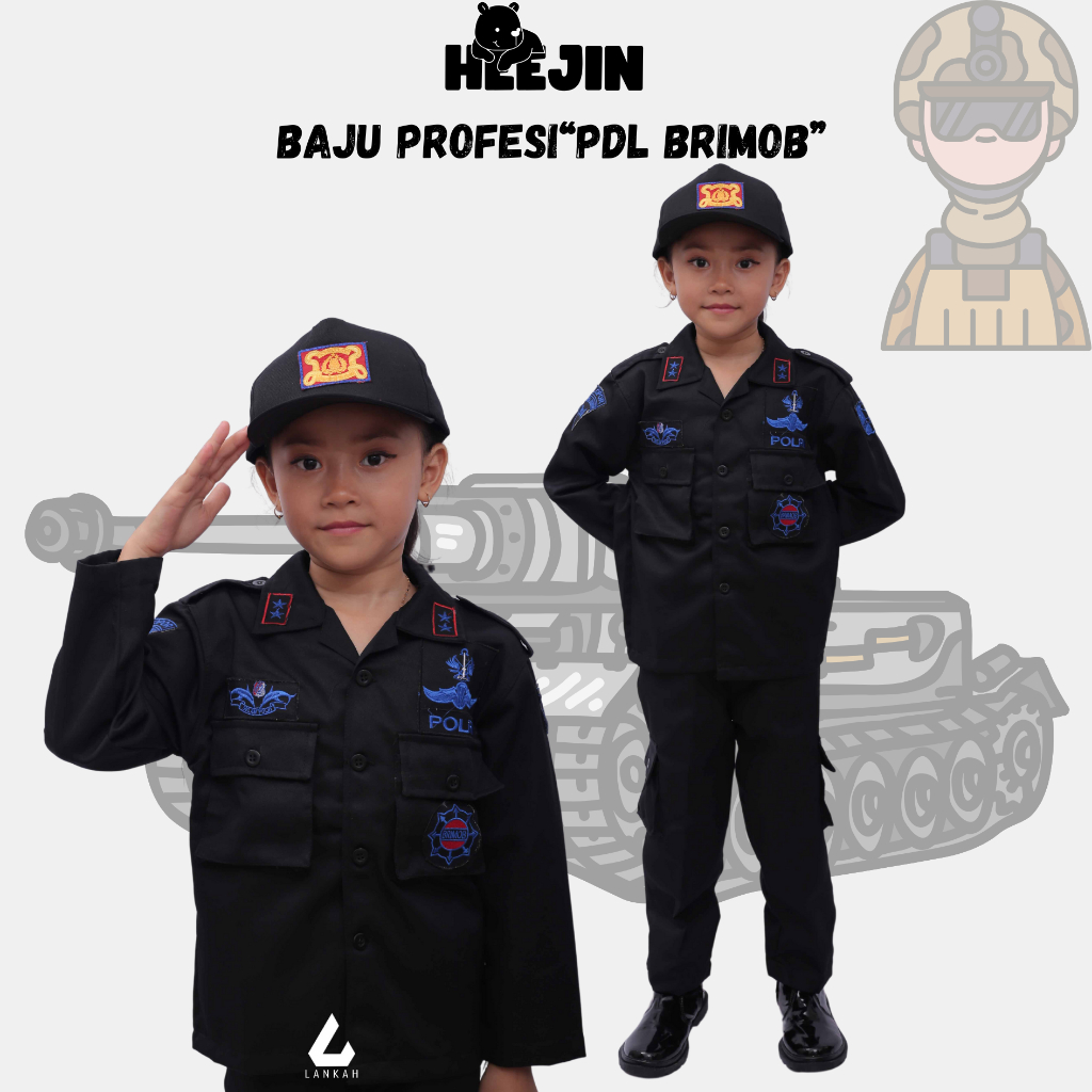Jual HEEJIN Baju Profesi Anak Perempuan PDL Brimob Polwan Polisi ...