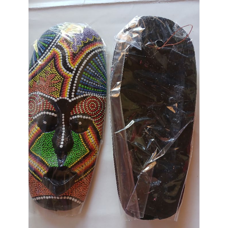 Jual hiasan dinding dekkrasi topeng asmat aborigin kayu 25 cm hiasan ...