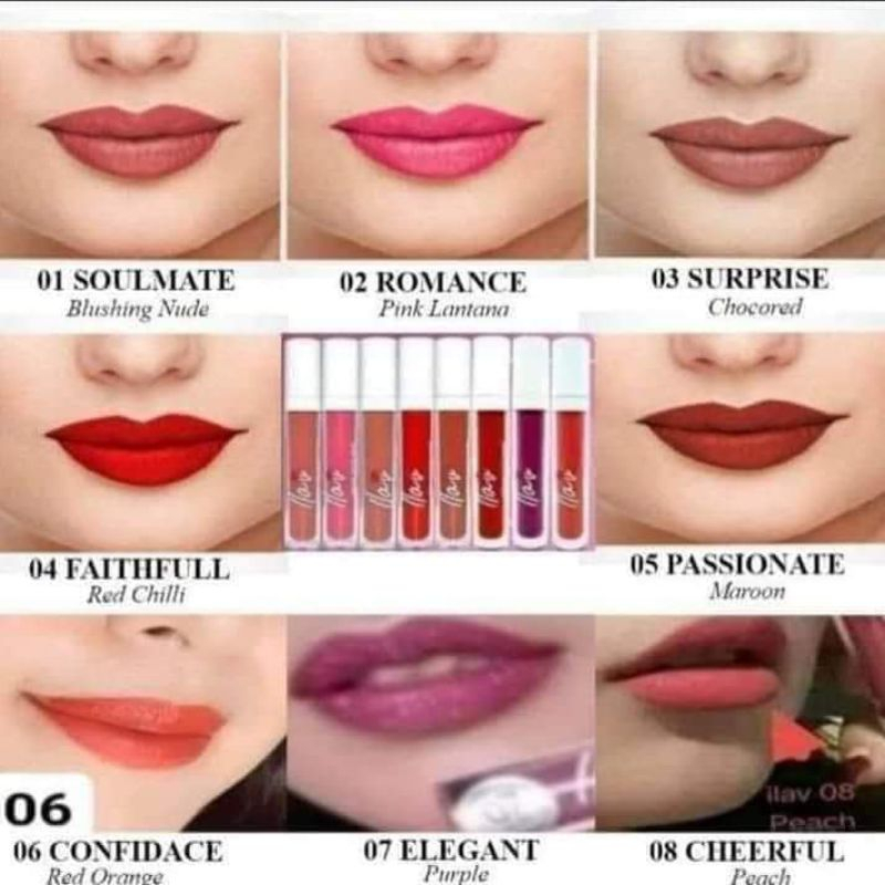 Jual NF Ilav Lipcream HWI Nomor 07 ELEGANT warna Purple | Shopee Indonesia