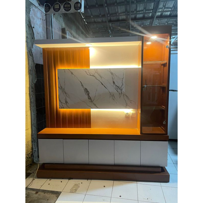 Jual BUPET TV PARTISI LAMPU BACKDROP BAHAN MULTIPLEK | Shopee Indonesia