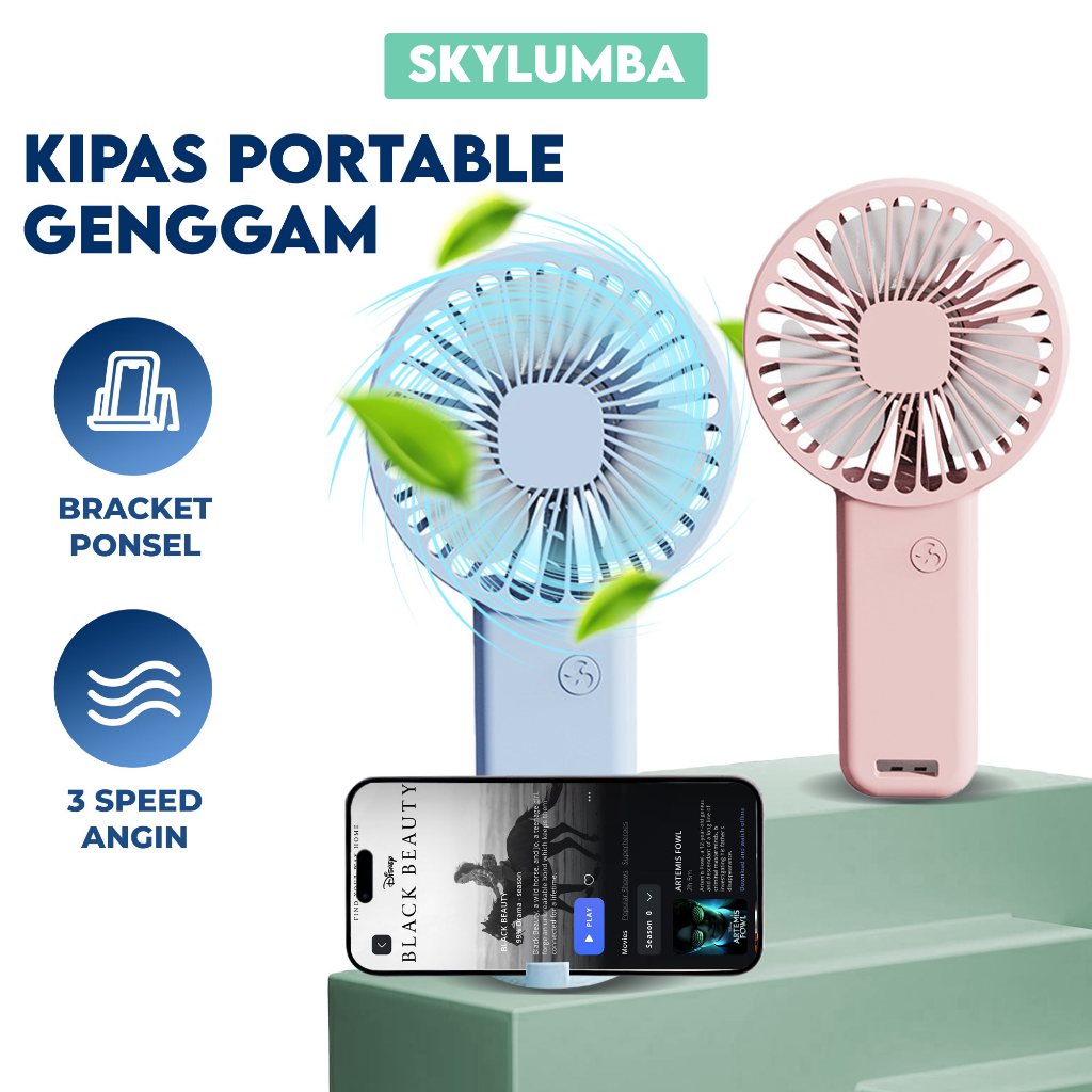 Jual Skylumba Kipas Mini Isi Ulang Portabel Ringan Kipas Genggam 3 ...