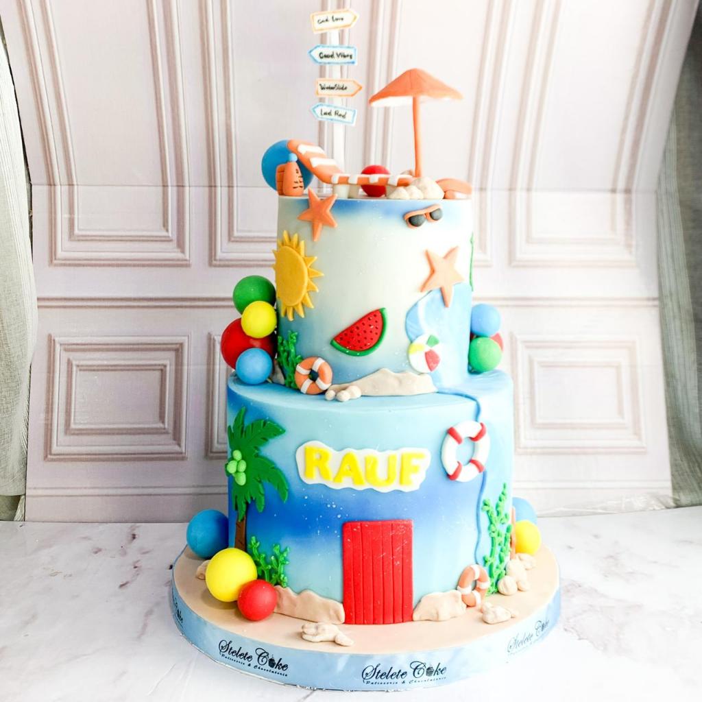 Jual Kue Ulang Tahun/Birthday Cake/Kue Ultah Tema Pantai/Kue Birthday Jakarta | Shopee Indonesia