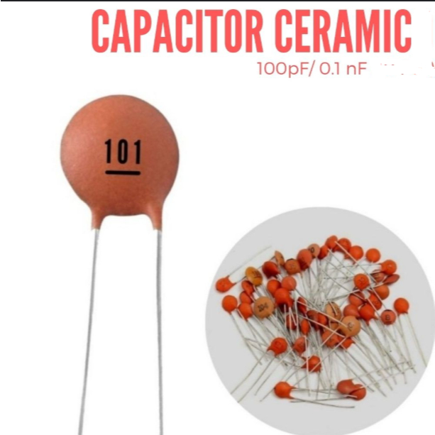 Jual Kapasitor Capacitor Keramik Ceramic 100 Pf 100pf Pico Farad 50v