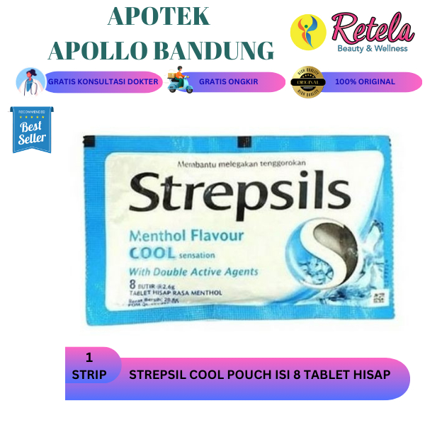 Jual STREPSIL COOL POUCH ISI 8 TABLET HISAP | Shopee Indonesia