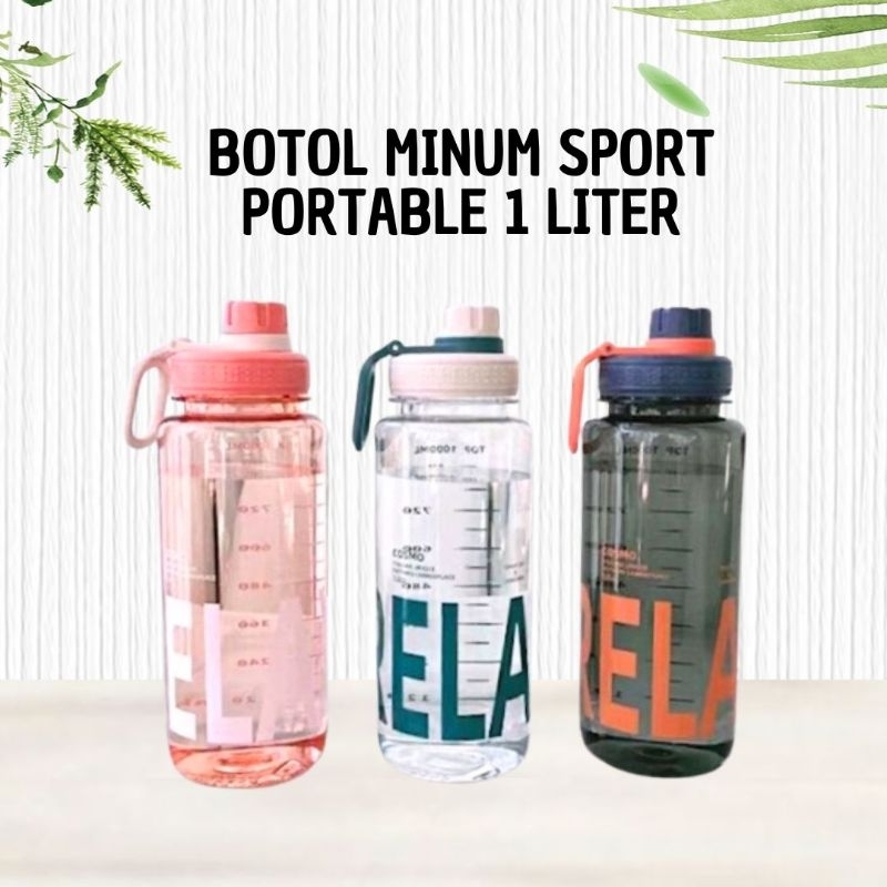 Jual Botol Minum Sport Portable 1 Liter / Botol Minum Olahraga 1L ...
