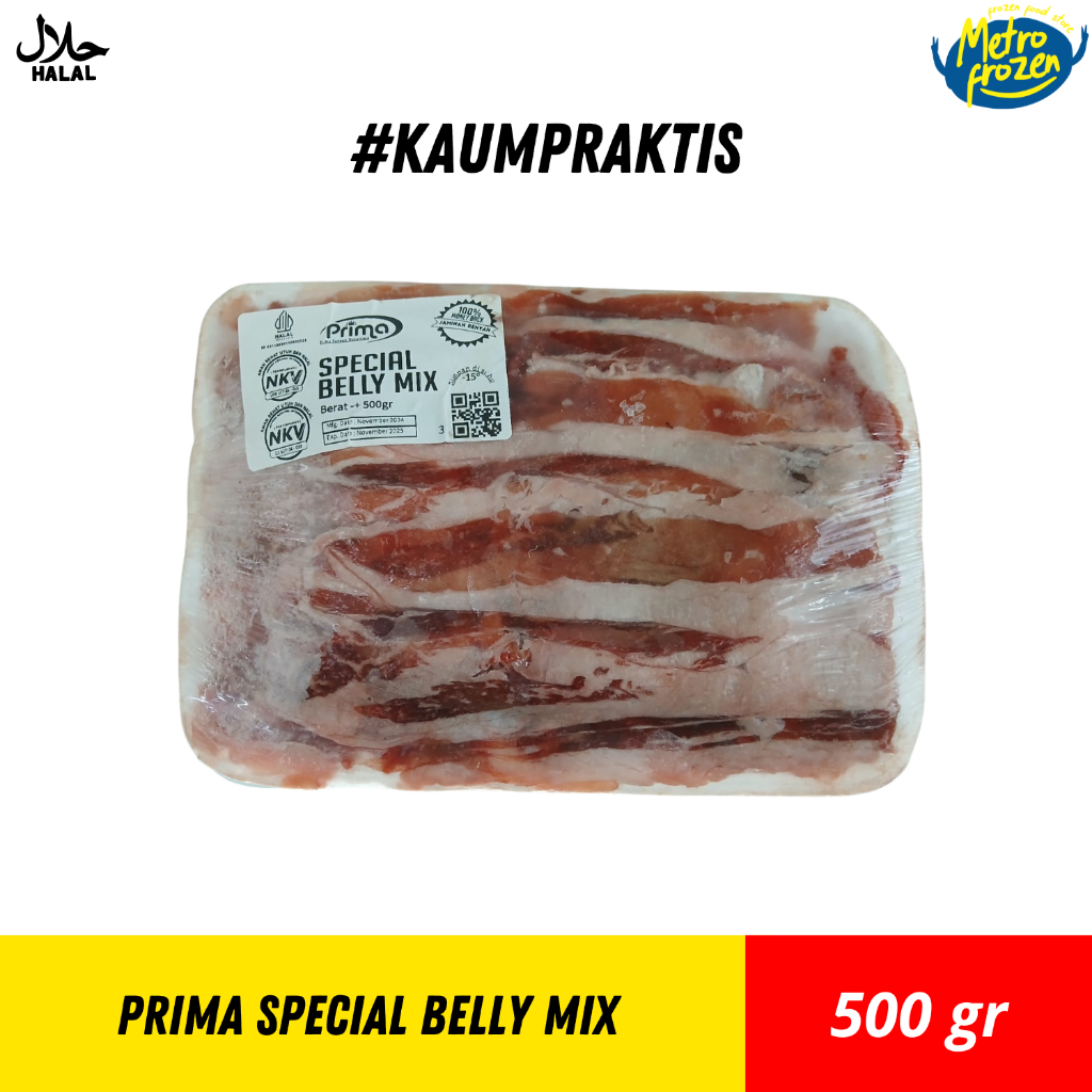 Jual PRIMA Special Belly Mix 500gr //daging bbq //daging belly mix ...