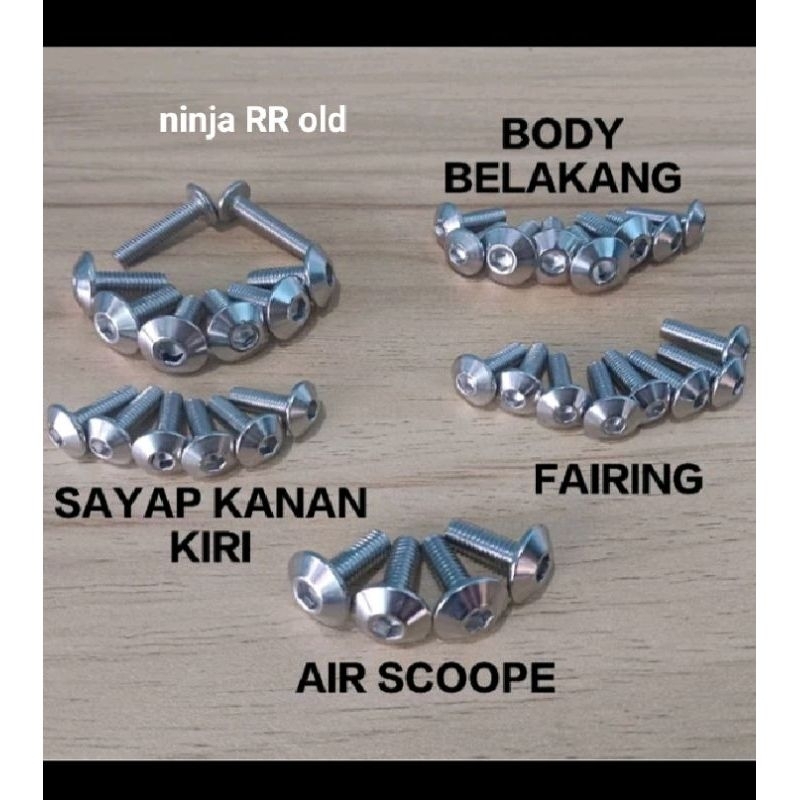 Jual baut full body Kawasaki ninja 150 rr / baut ninja rr 150 | Shopee ...
