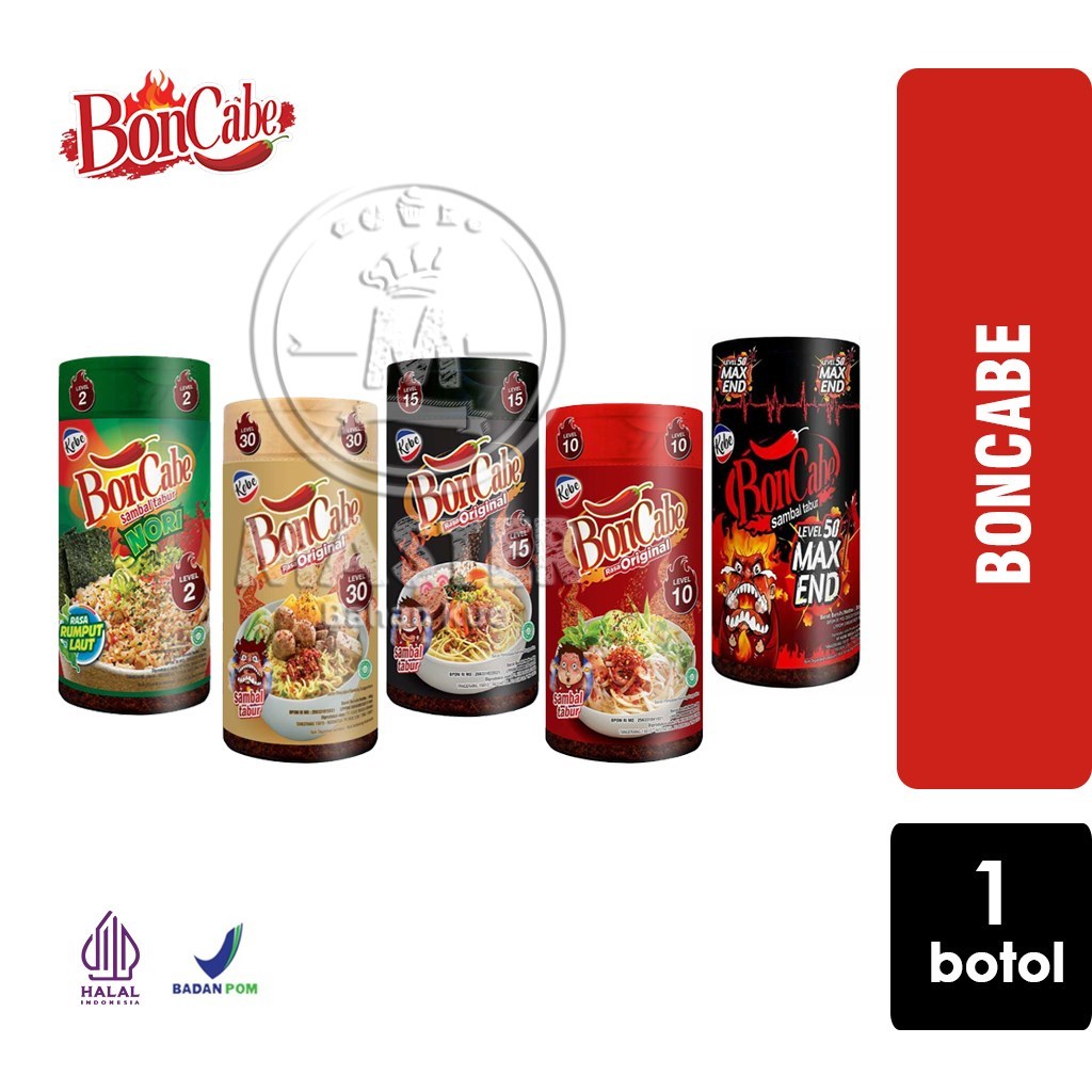 Jual Bon Cabe Botol Rasa Original Boncabe Nori / Sambal Tabur Level 10 ...