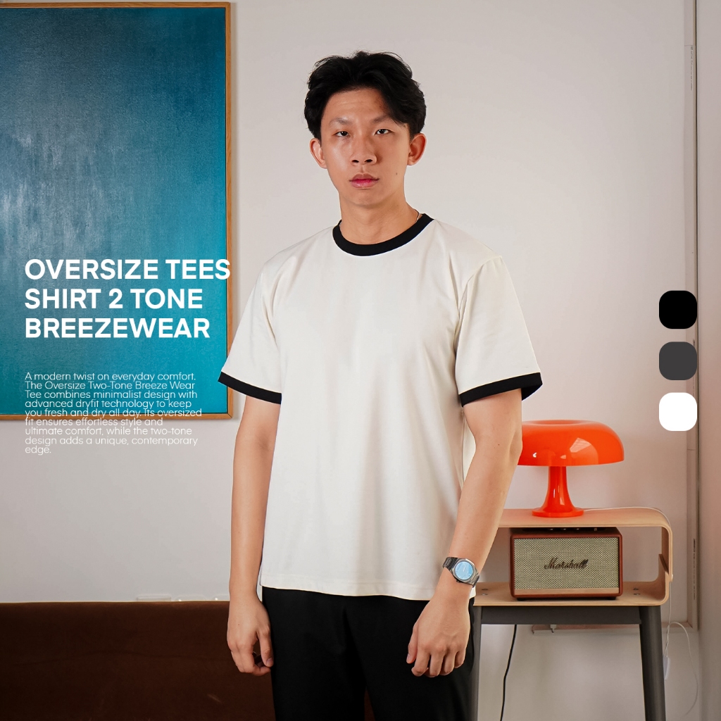 Jual Oversize Two Tone Tees Shirt Breeze Wear SGNR Dryfit Function | Shopee Indonesia