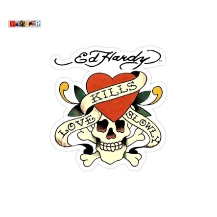 Jual sticker Ed Hardy skull logo diecut stiker | Shopee Indonesia
