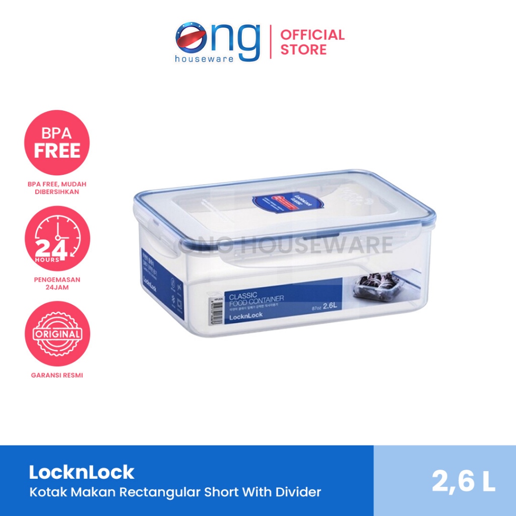 Jual Ong Houseware - Kotak Tempat Makanan Rectangular Short Food ...