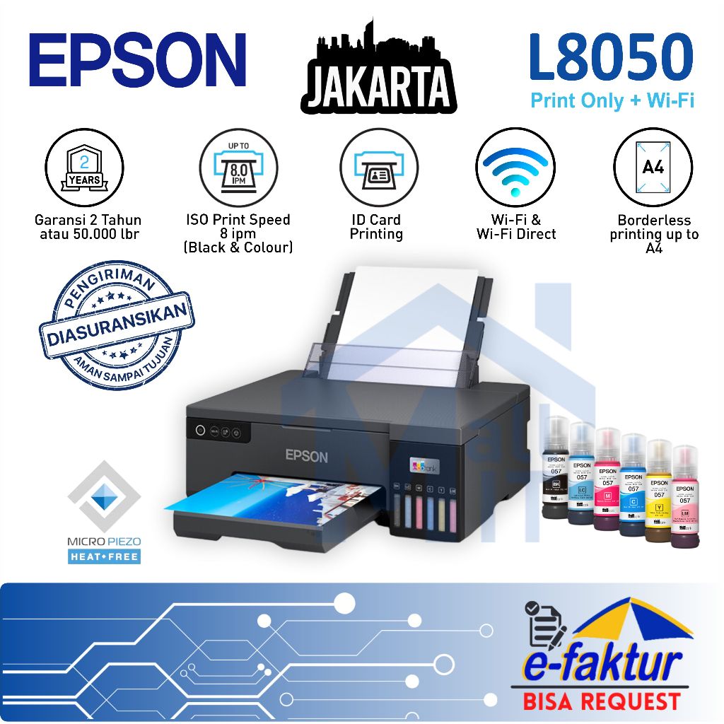 Jual MALLIT EPSON Printer Epson L8050 L-8050 L 8050 Wifi Card Printing Pengganti L805 L-805 ...