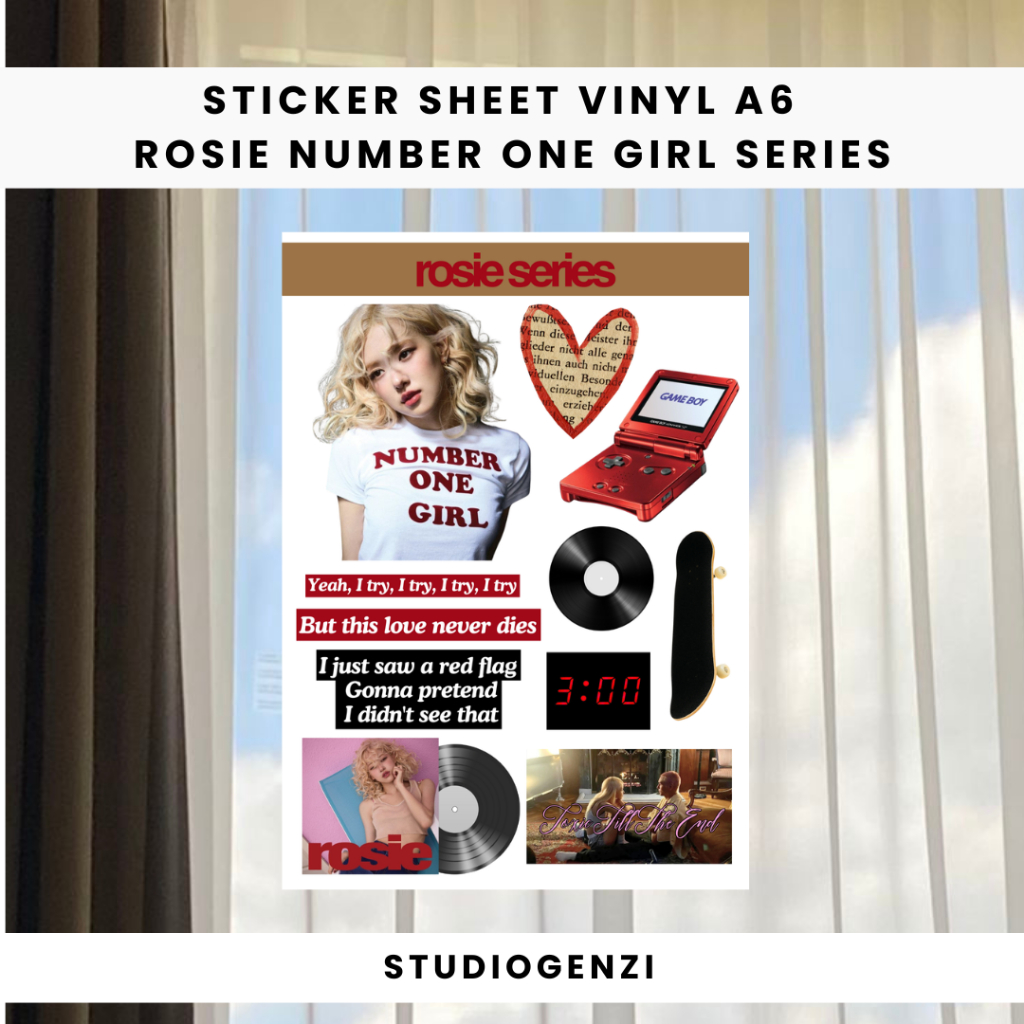 Jual Rosie Series Stiker Vinyl A6 Number One Girl | Shopee Indonesia