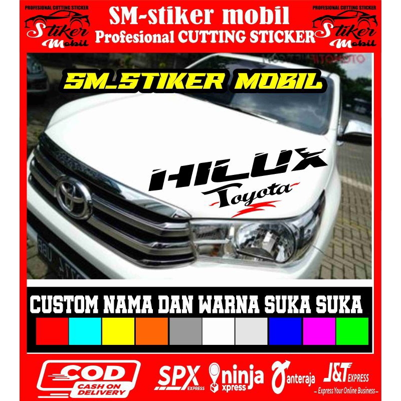 Jual stiker kap depan mobil toyota Hilux stiker bamper depan stiker ... Jual stiker kap depan mobil toyota Hilux stiker bamper depan stiker ...