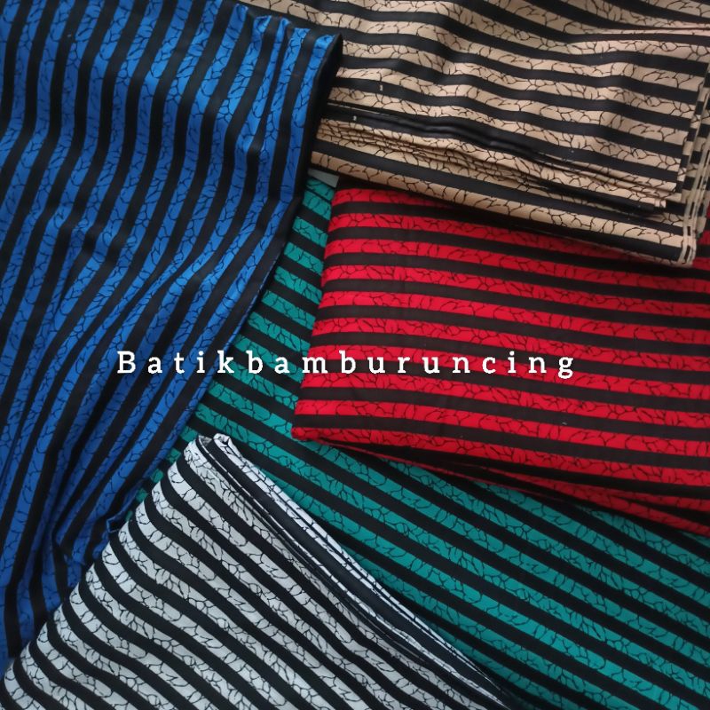 Jual kain batik printing motif lurik remekan batik garis garis bahan ...