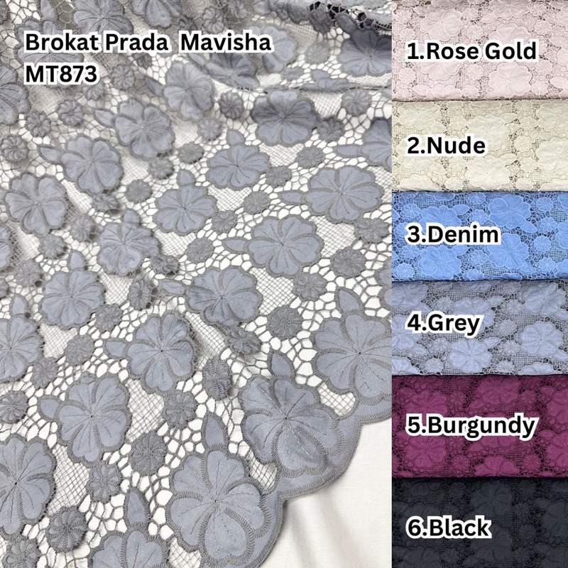 Jual Brokat Prada Mavisha MT873 (Harga Per50cm) | Shopee Indonesia