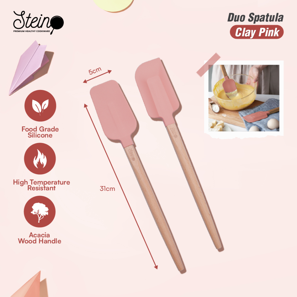 Jual STEIN Duo Spatula Silikon (2pcs) - Spatula Food Grade | Shopee ...