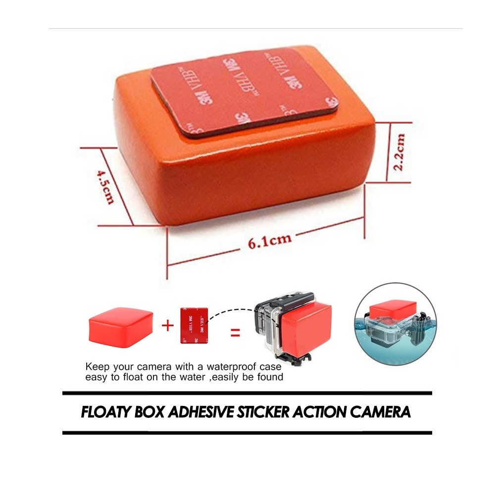 Jual Floaty Box Adhesive Sticker Tape Floating Float Foam Orange Action ...