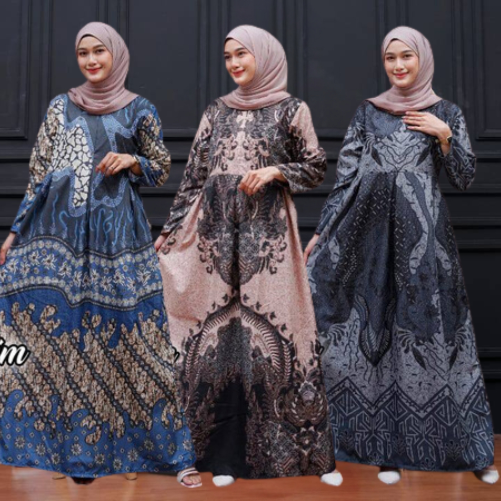Jual Gamis Wanita Busui Jumbo LD 120 Batik Pekalongan Lebaran 2025 ...