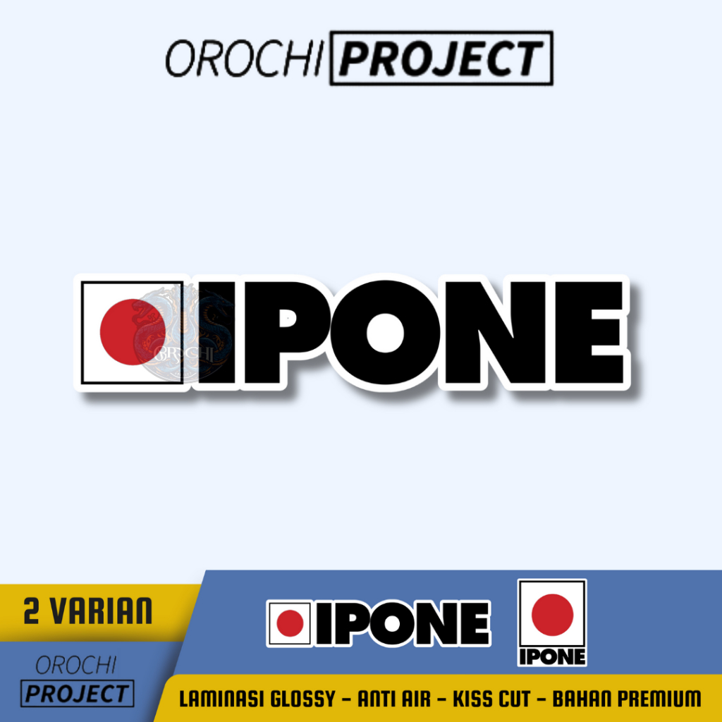 Jual Sticker Stiker Brand Logo IPONE Engine Oil Vinyl Glossy Anti Air ...