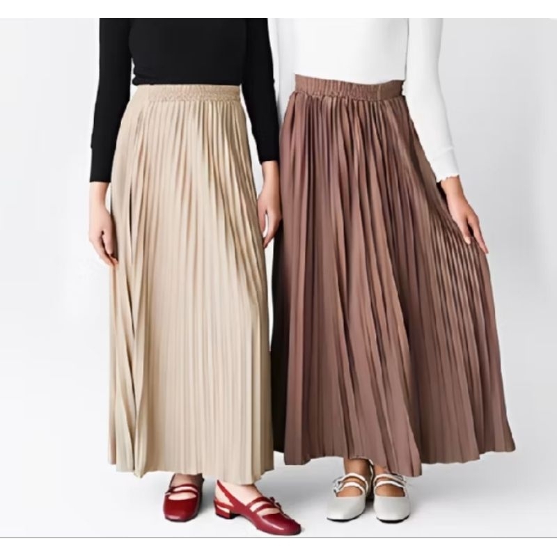Jual Rok plisket premium panjang | rok plisket | rok panjang muslim rok kerja rok kantor ...