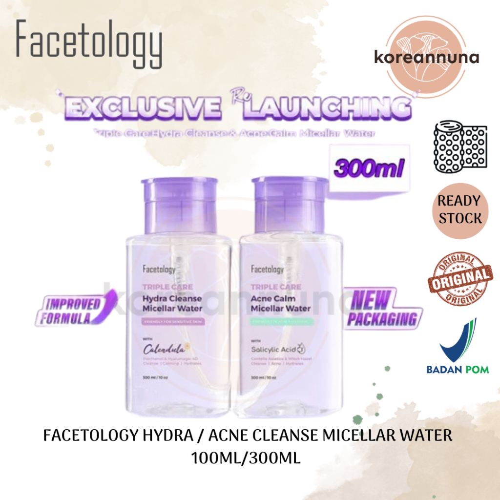 Jual [NEW PACKAGE & IMPROVE FORMULA] FACETOLOGY Triple Care Hydra ...