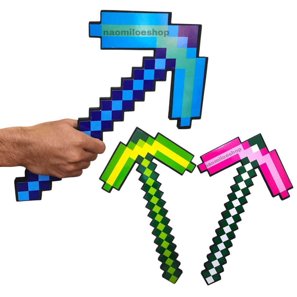 Jual Diamond pickaxe mainan kampak mainan PEDANG Minecraft Cardboard ...