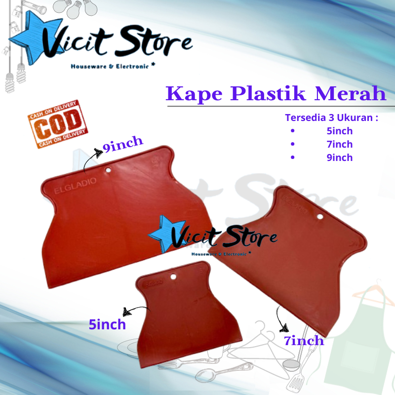 Jual Kape Plastik Merah / PVC Scrap / Scrapper 5inch / 7inch / 9inch ...