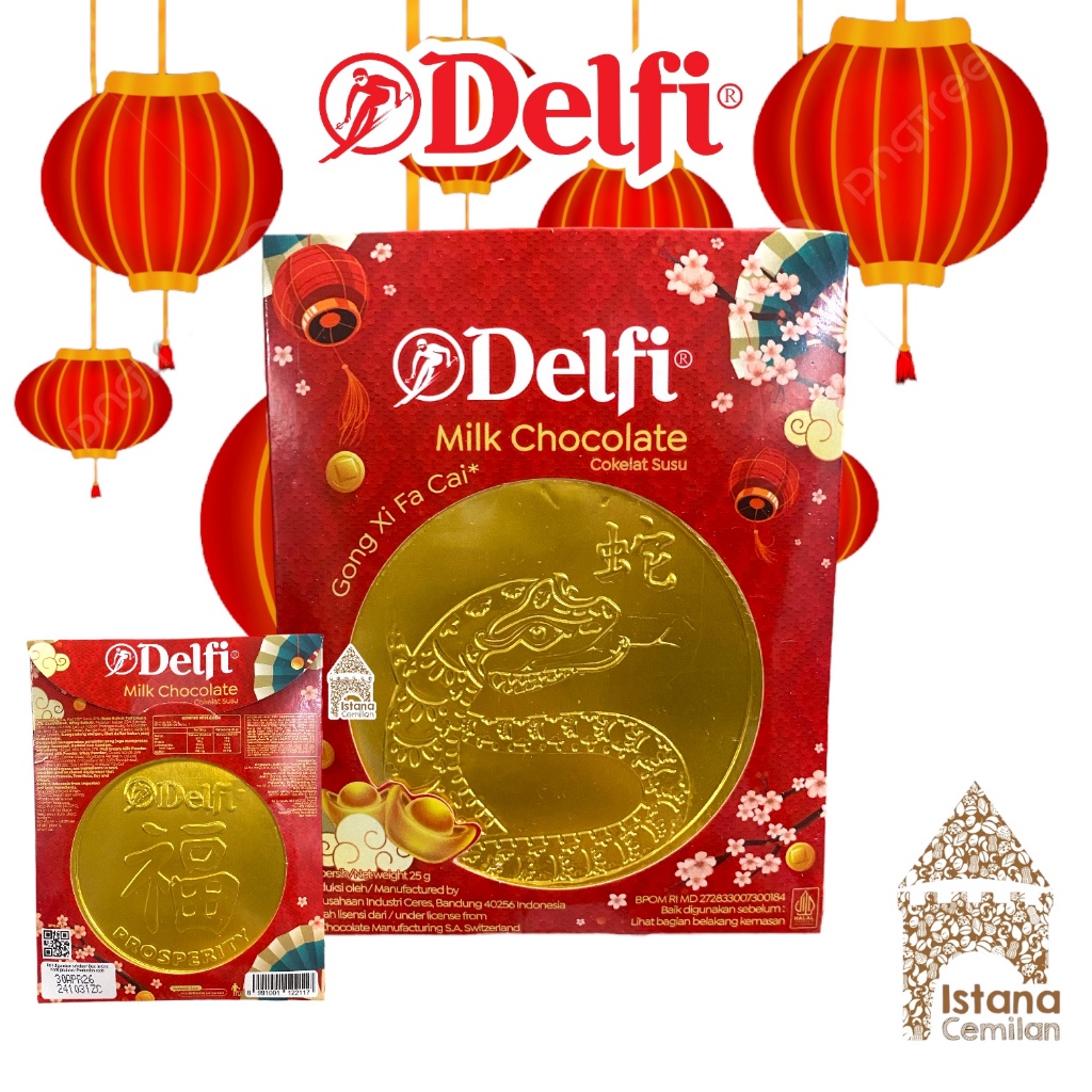 Jual Delfi Big Coin Cokelat Susu Milk Chocolate Imlek Tahun Ular ...