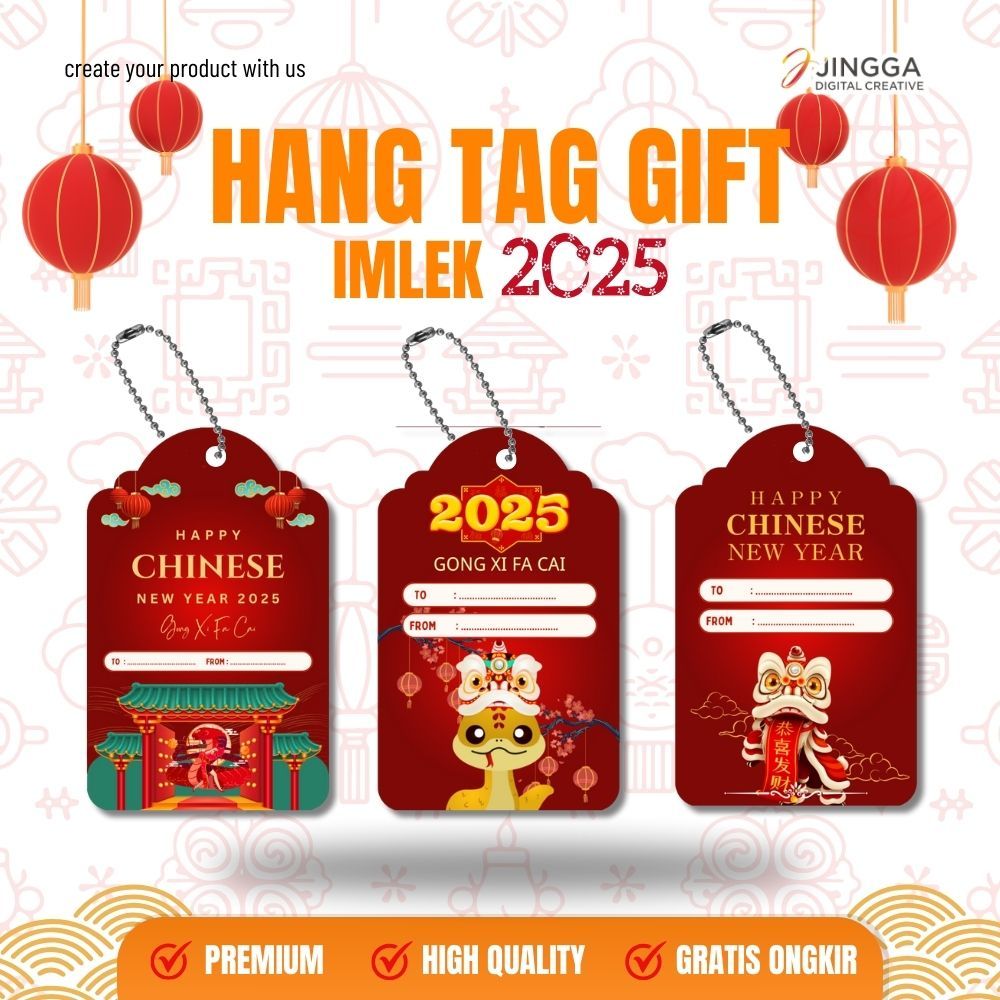 Jual [10 PCS] Tag Imlek | Tag hampers Imlek | Tag Kado Imlek | Tag Kue ...