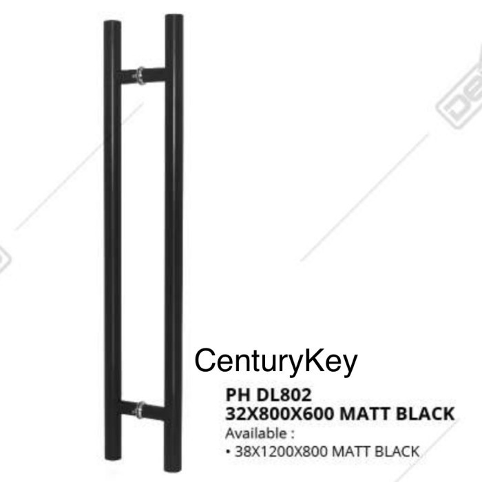 Jual DEKKSON - HANDLE PINTU/PULL HANDLE DEKKSON PH DL802 MATT BLACK | Shopee Indonesia